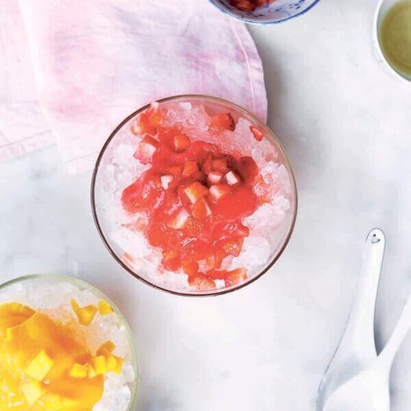 Shaved Ice with Strawberry Purée - Columbia Fruit
